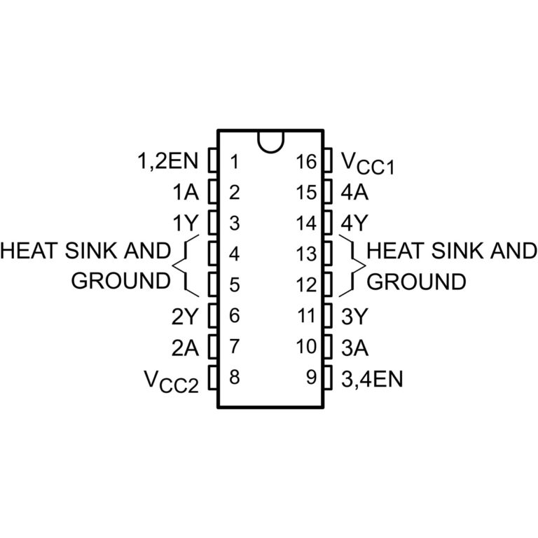 SN754410 Quad Half H-Bridge Motor Driver 1A - Protostack